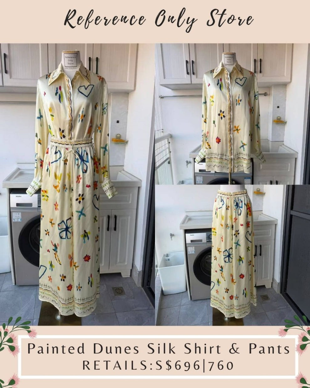 AM Painted Dunes silk shirt and pants – For Reference Store