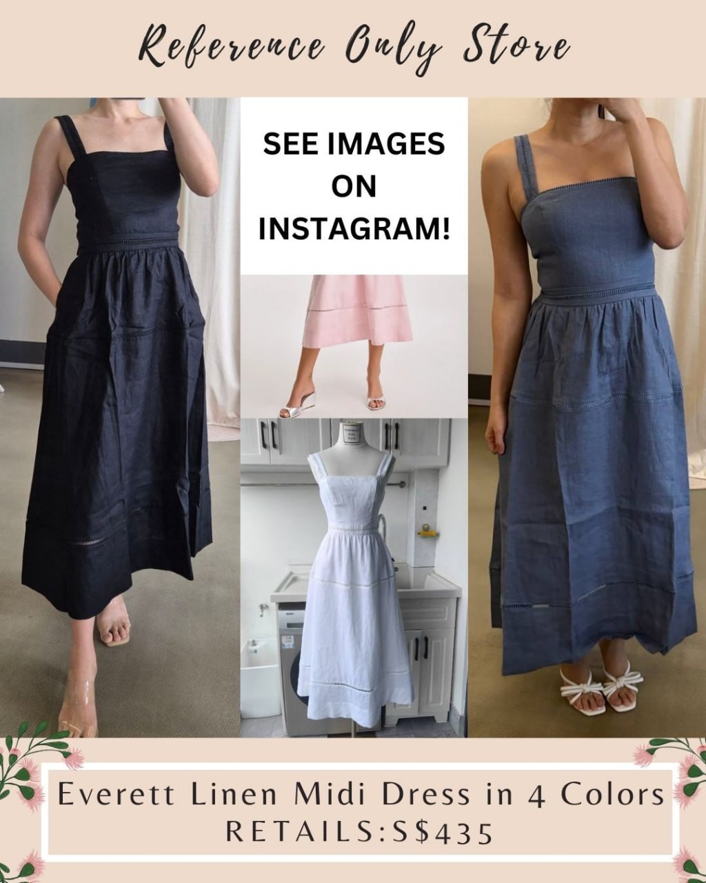 New colors! Ref Everett Linen midi dress – For Reference Store