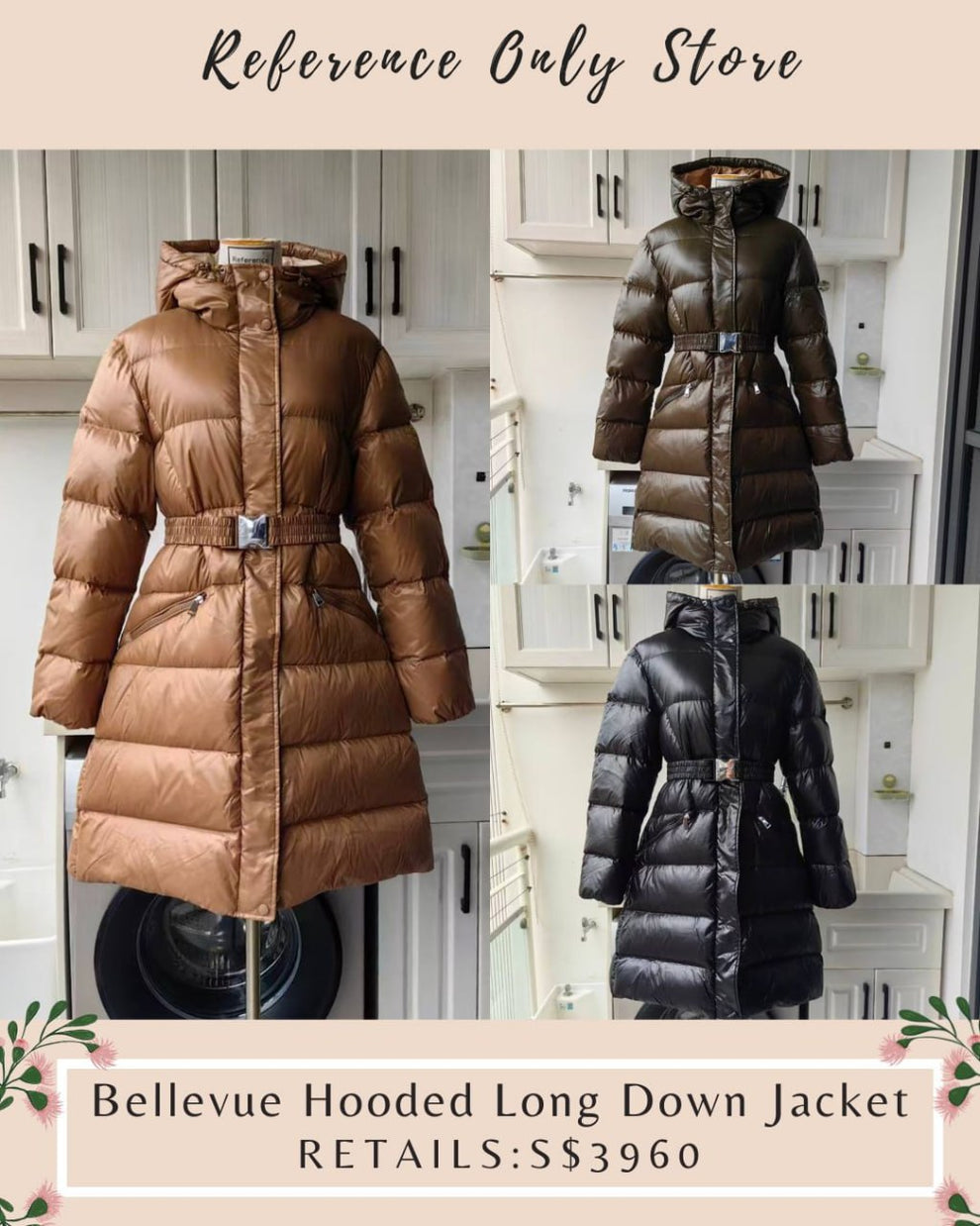 MC Bellevue Hooded Long Down Jacket – For Reference Store